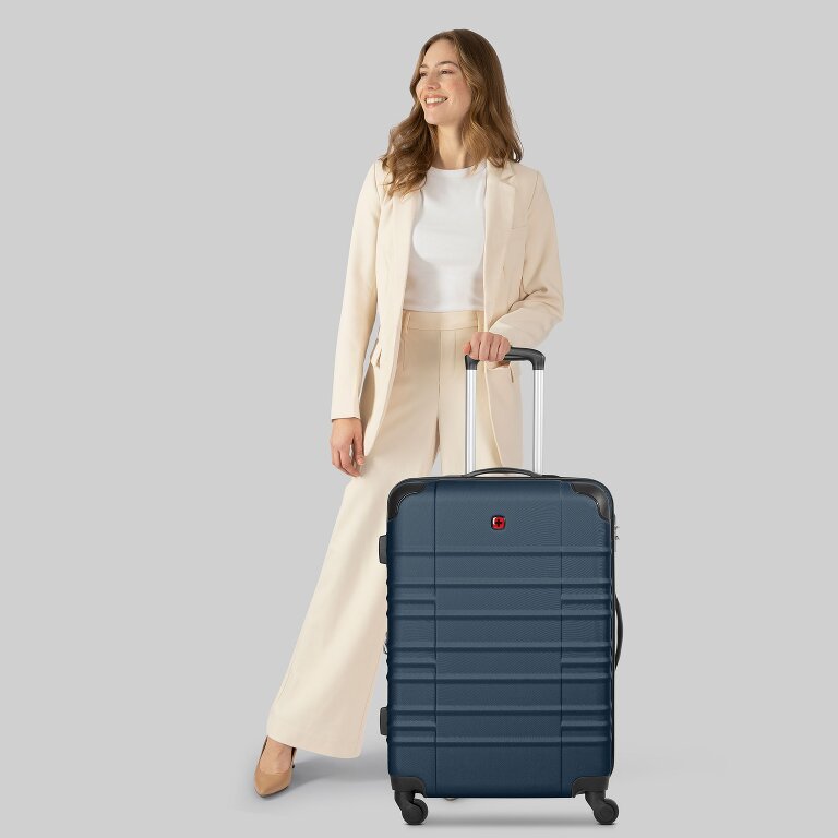 Wenger Amplar Evo 4 wheels Trolley M 65 cm Expandable navy blue | Bags ...