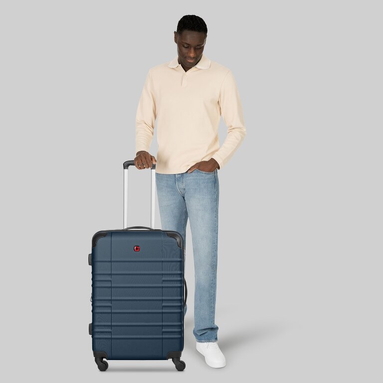Wenger Amplar Evo 4 wheels Trolley M 65 cm Expandable navy blue | Bags ...